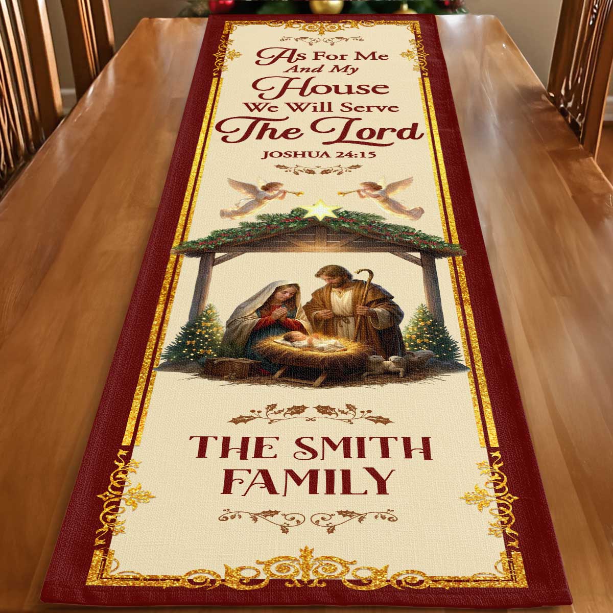 Gift For Family - As For Me And My House - Personalized Table Runner ...