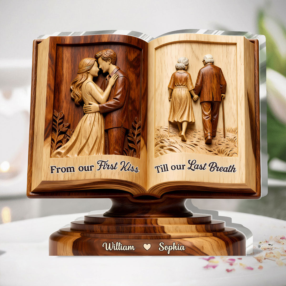 Eternal Pages Our Story - Personalized Custom Shaped Acrylic Plaque ...