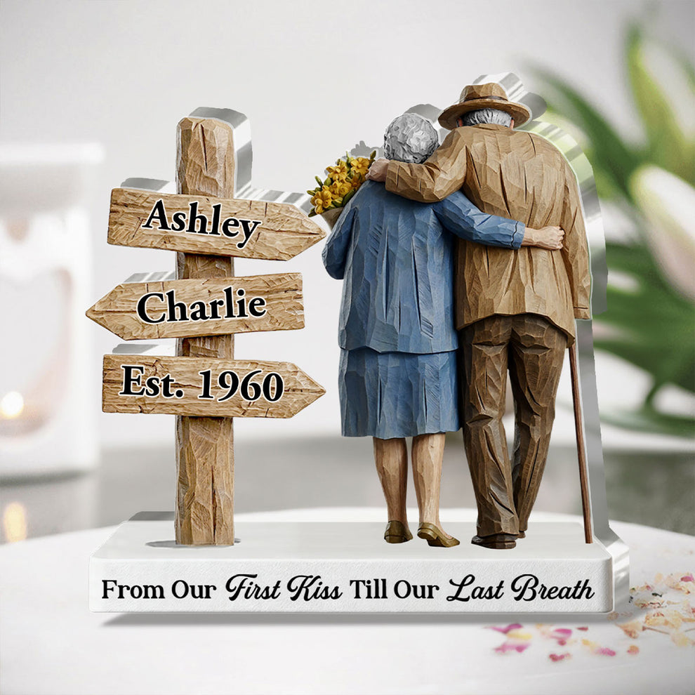 From Our First Kiss Till Our Last Breath - Personalized Custom Shaped ...