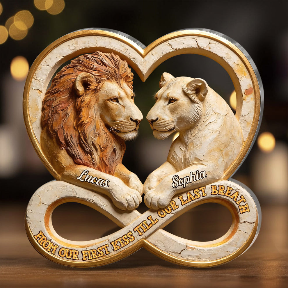 From Our First Kiss Till Our Last Breath - Personalized Custom Shaped ...