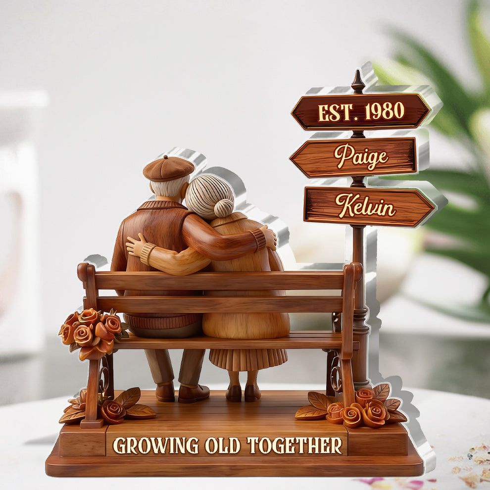 Growing Old Together - Personalized Custom Shaped Acrylic Plaque ...
