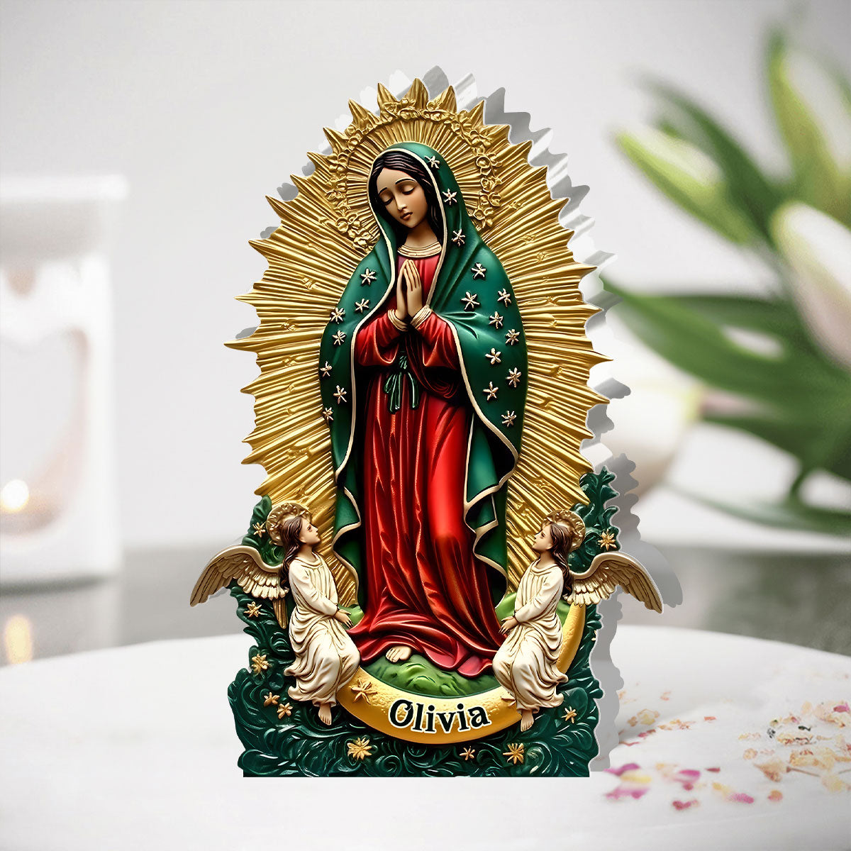 Personalized Gift For Family - Our Lady Of Guadalupe - Custom Shaped ...