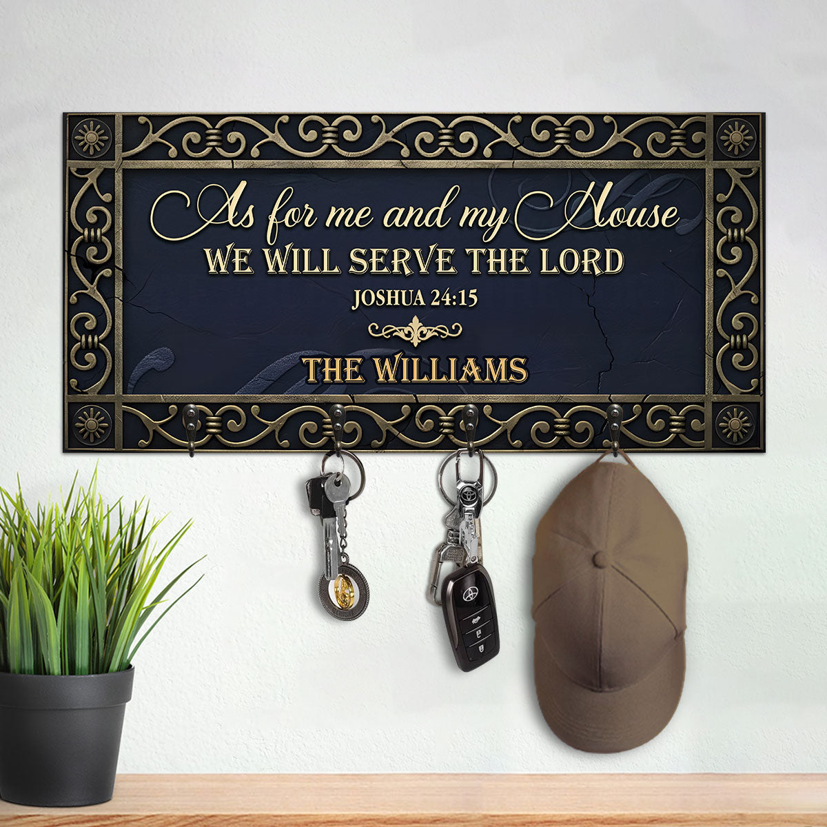 As For Me And My House We Will Serve The Lord - Personalized Key Holde ...