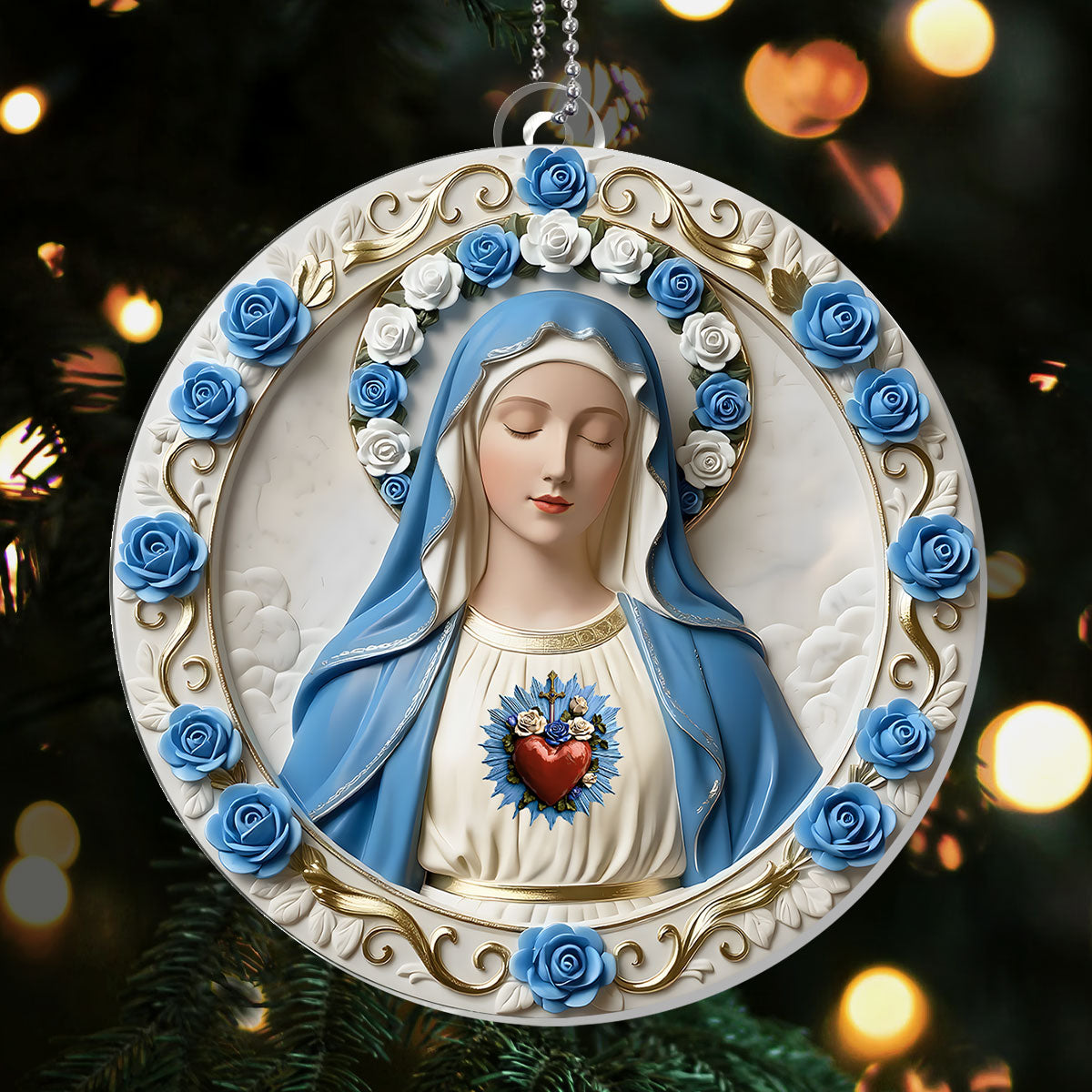 Pure Heart Of Heaven - 1-Layer Acrylic Ornament – FaithCorner