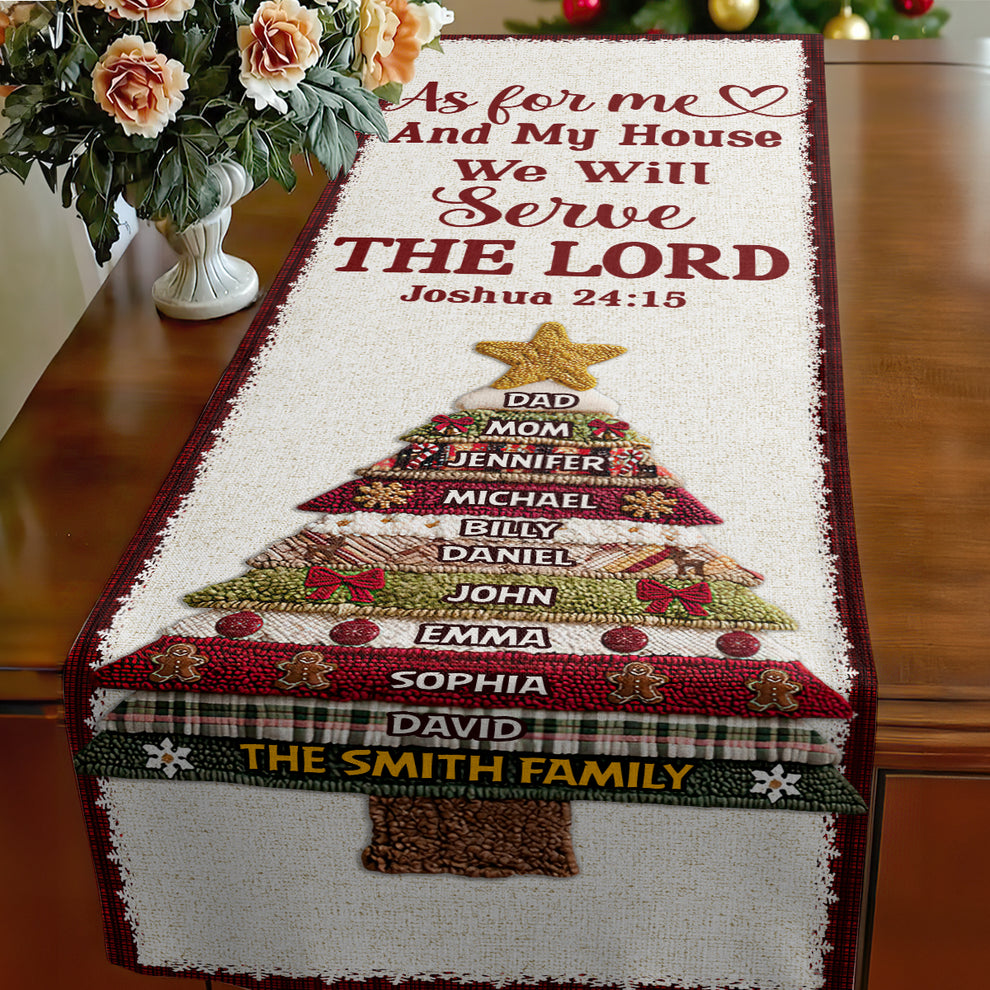 As For Me And My House We Will Serve The Lord - Personalized Table Run ...
