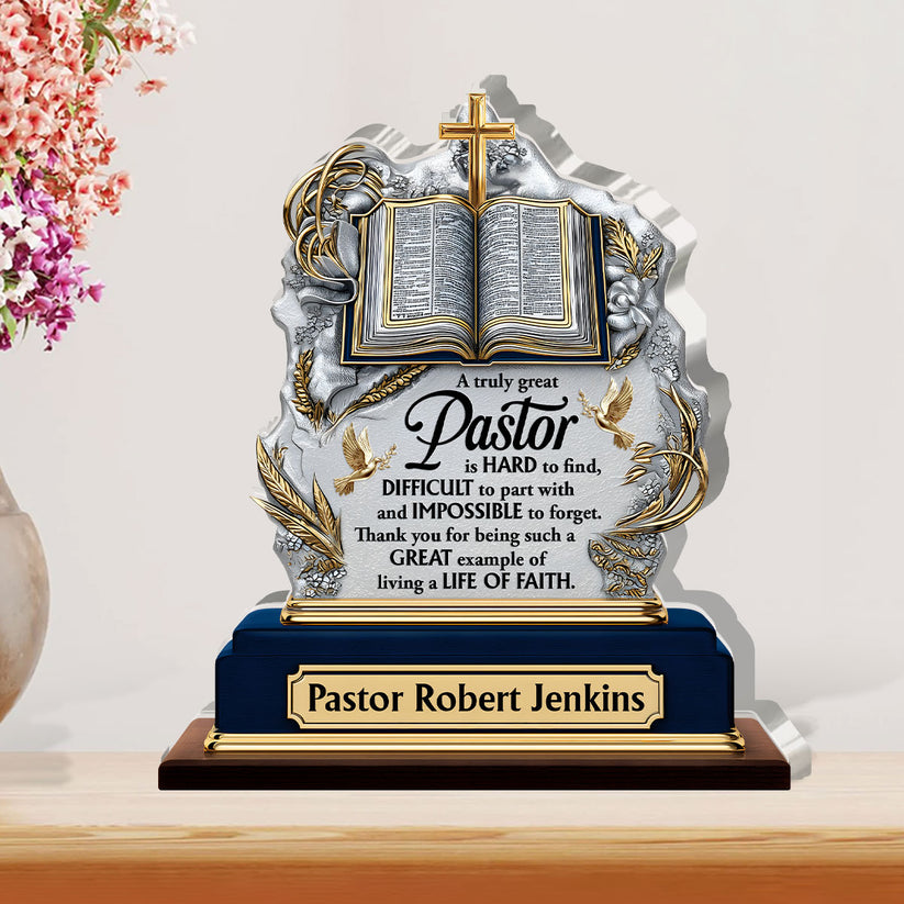 Gift For Pastor - A Truly Great Pastor - Personalized Custom Shaped ...