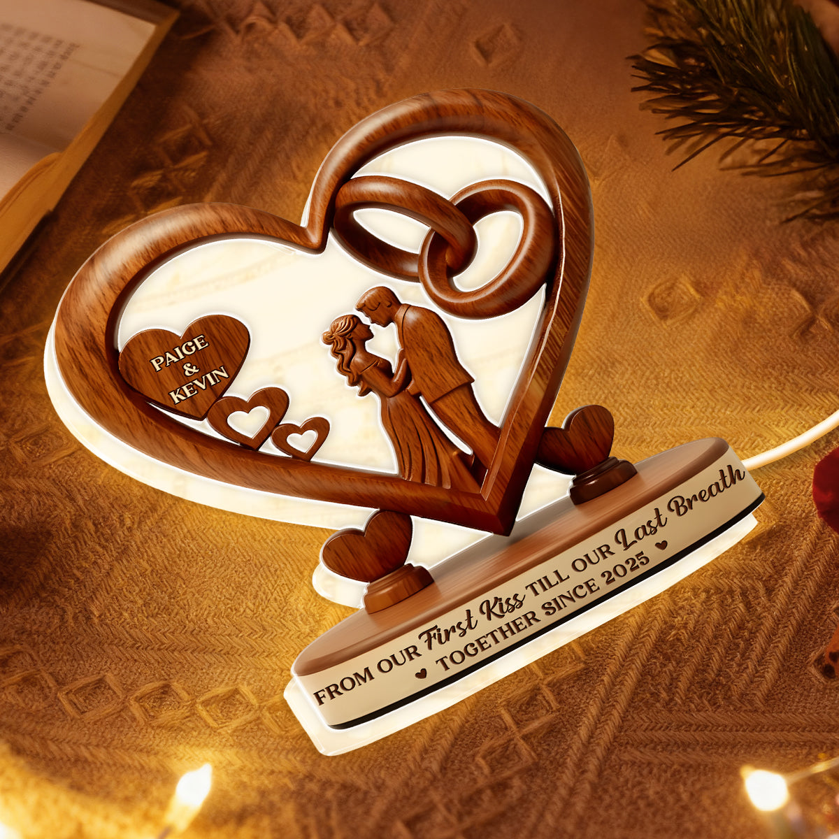 From Our First Kiss Till Our Last Breath - Personalized Light Box ...
